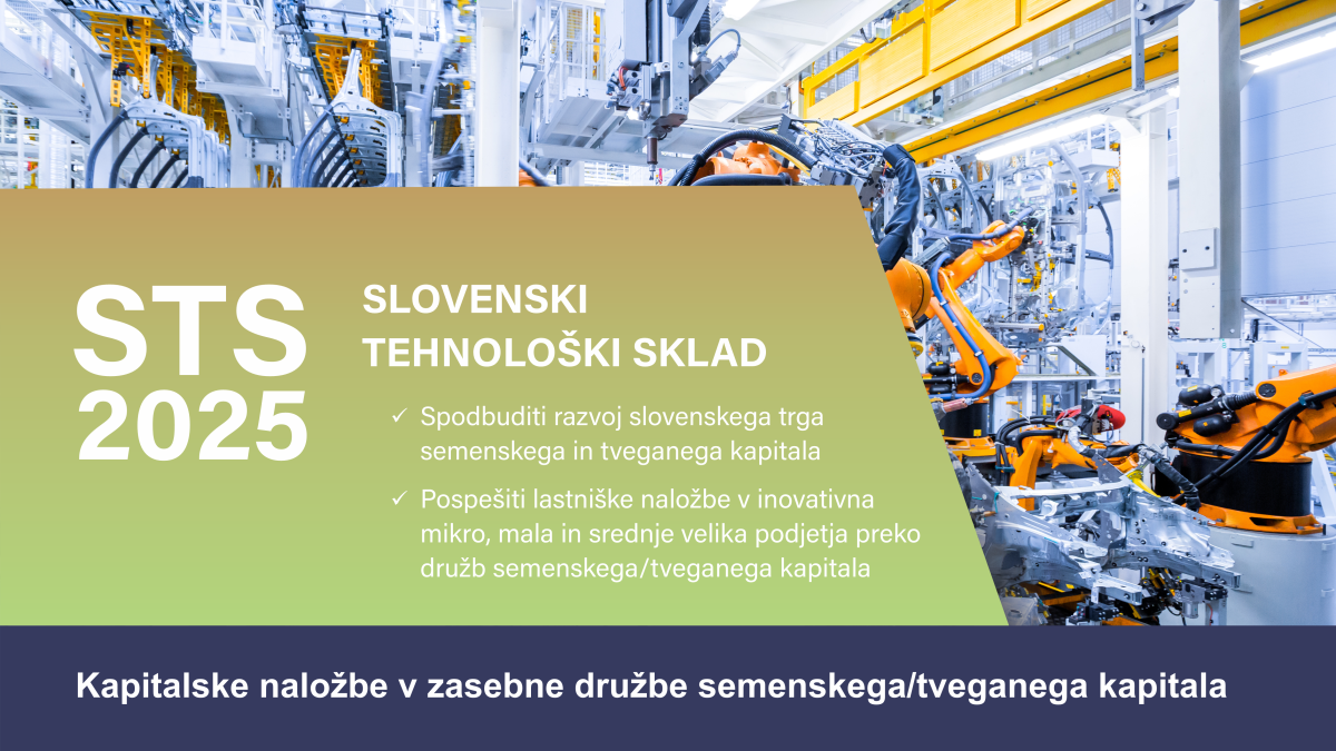 Slovenski podjetniški sklad objavlja Javni razpis za kapitalske naložbe ...